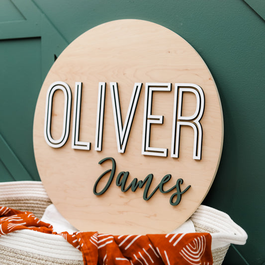 Round Name Signs – Hickory Hollow Designs