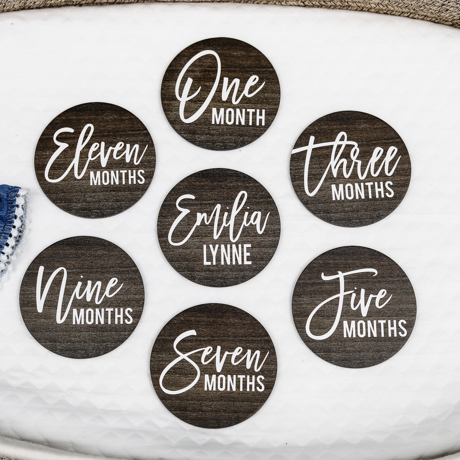 Dark Wood Milestone Markers – Hickory Hollow Designs