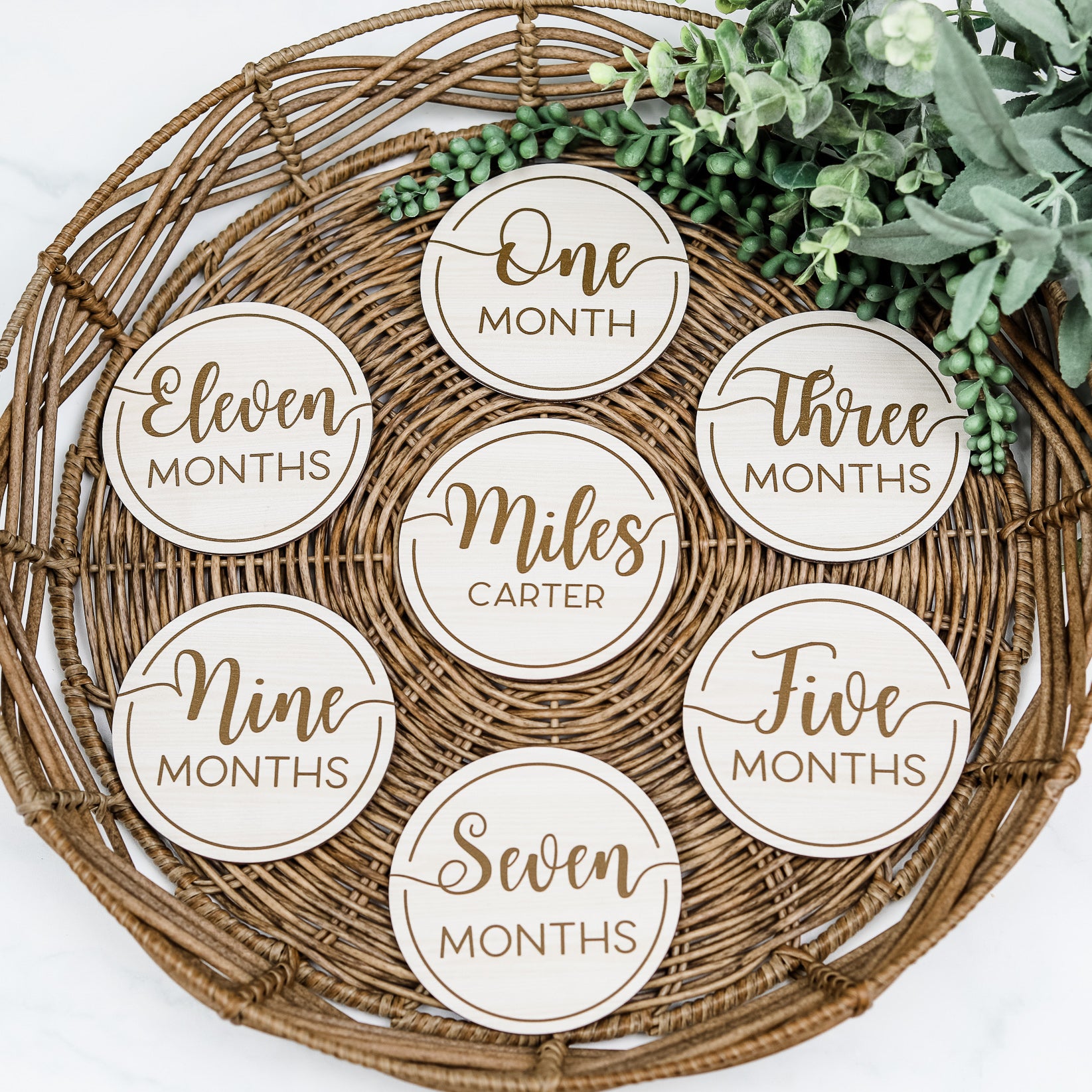 Miles Carter Milestone Marker – Hickory Hollow Designs