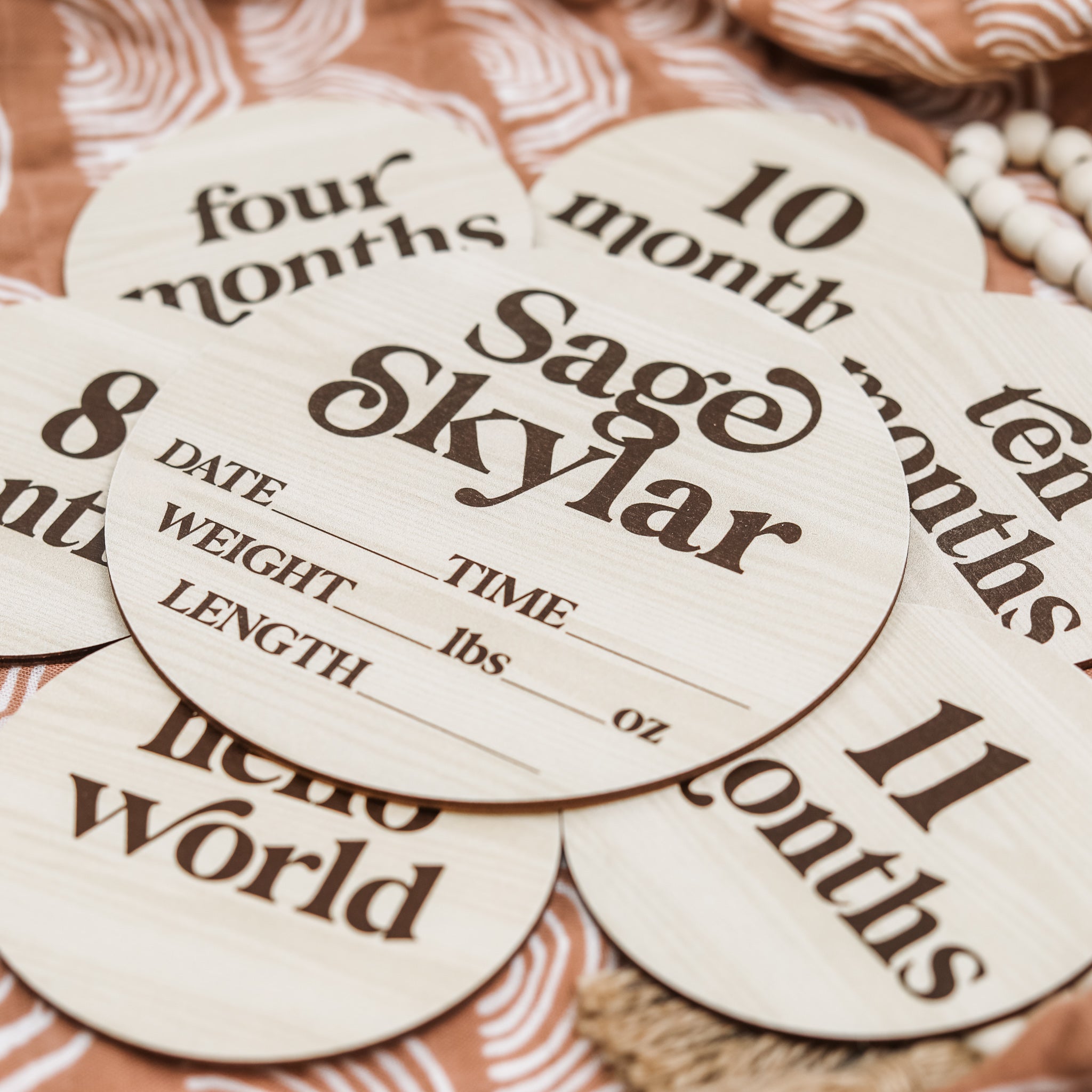 Sage Skylar Milestone Markers – Hickory Hollow Designs