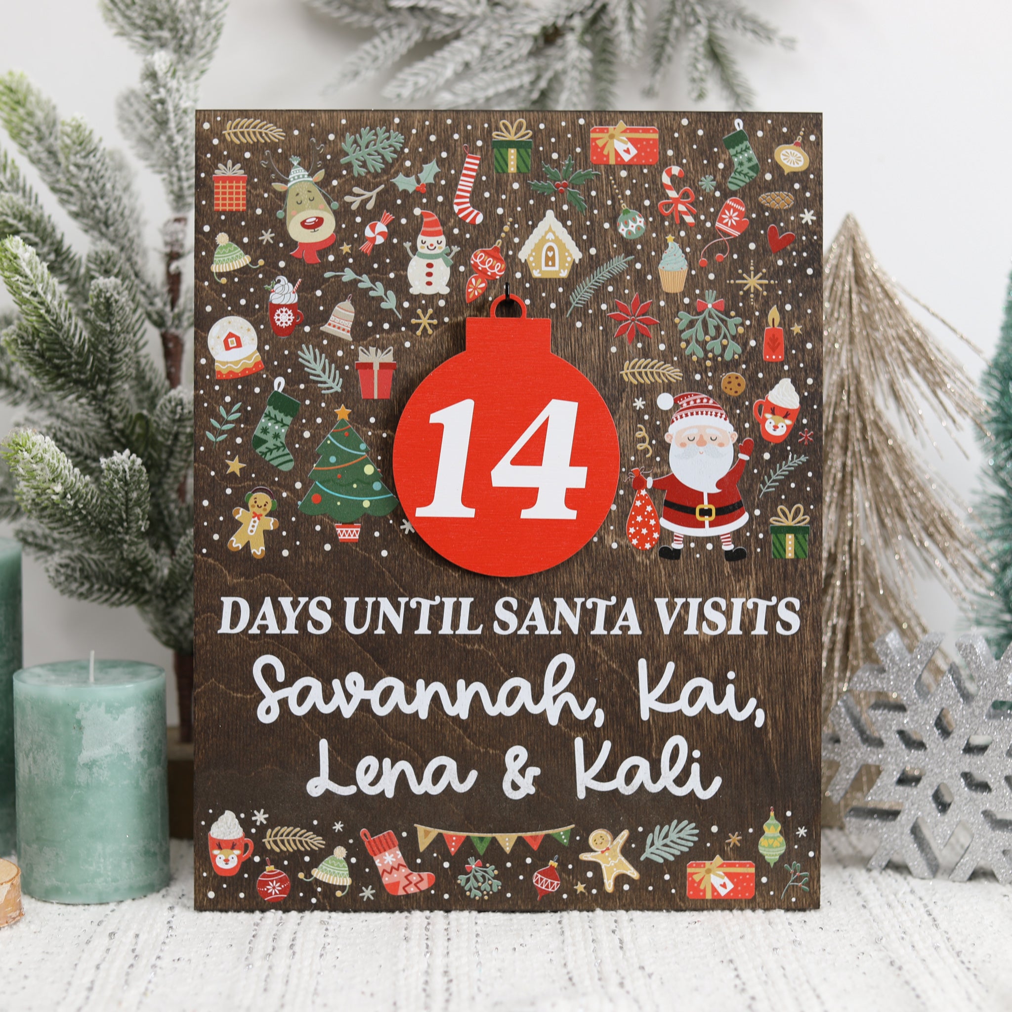 Personalized Christmas Countdown – Hickory Hollow Designs