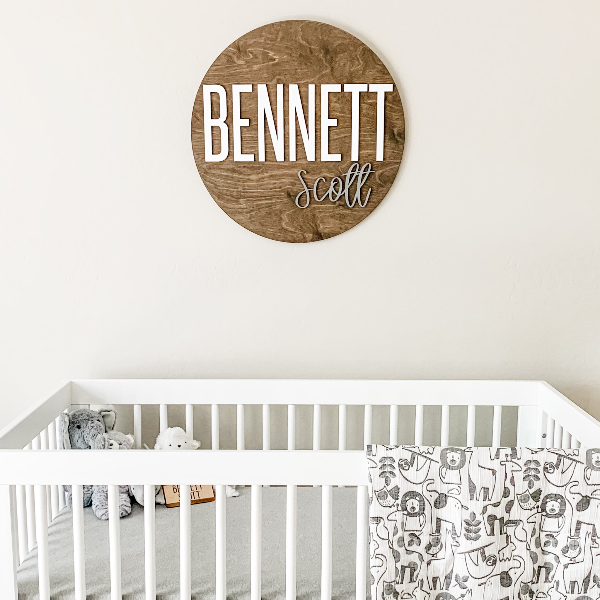 Bennett Scott Round Name Sign – Hickory Hollow Designs