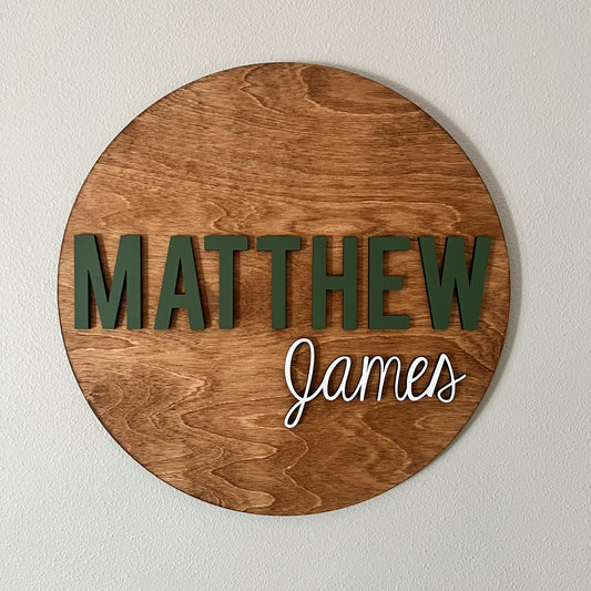 Round Name Signs – Hickory Hollow Designs