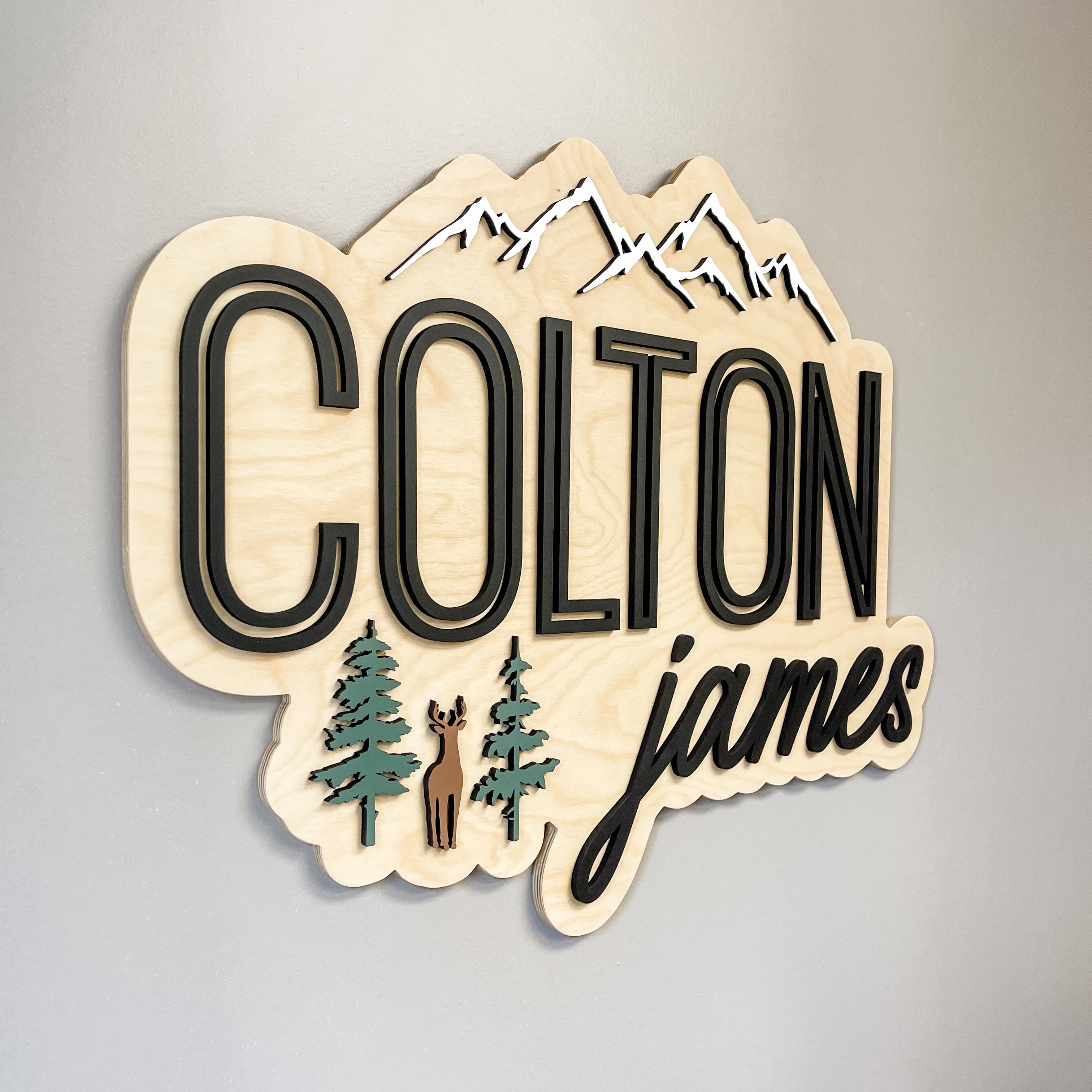 Colton James Woodland Outline Design – Hickory Hollow Designs