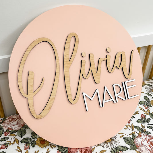 Round Name Signs – Hickory Hollow Designs