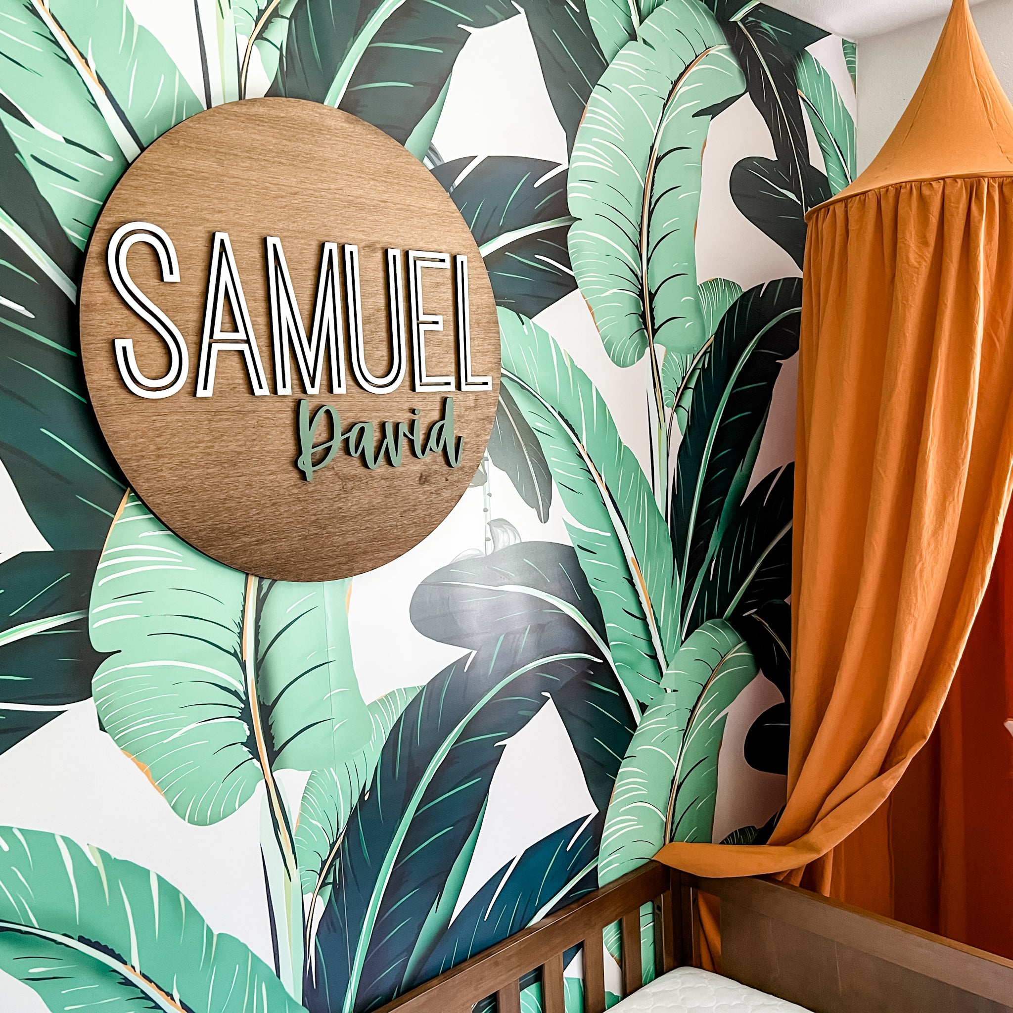 Samuel David Round Name Sign – Hickory Hollow Designs